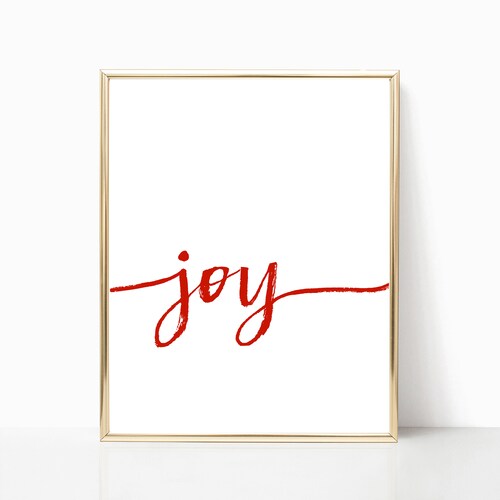 Joy Printable Joy Print Christmas Print Wall Art Christmas - Etsy