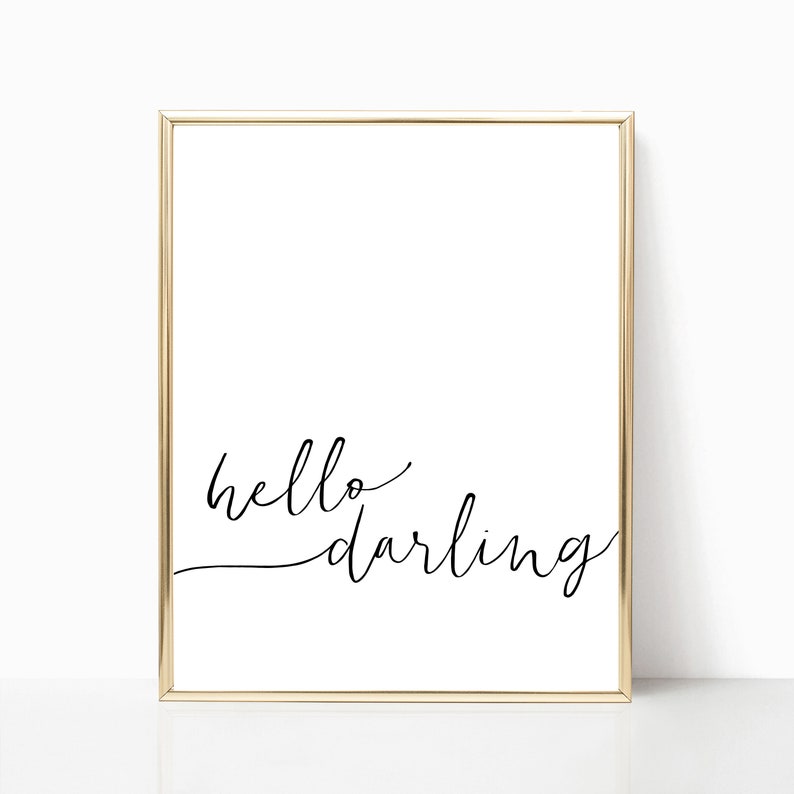 Hello Darling Printable Nursery Decor Printable Decor - Etsy