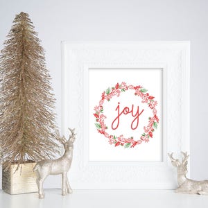 Joy Printable, Joy Print, Joy Sign, Christmas Wall Decor, Joy Christmas ...
