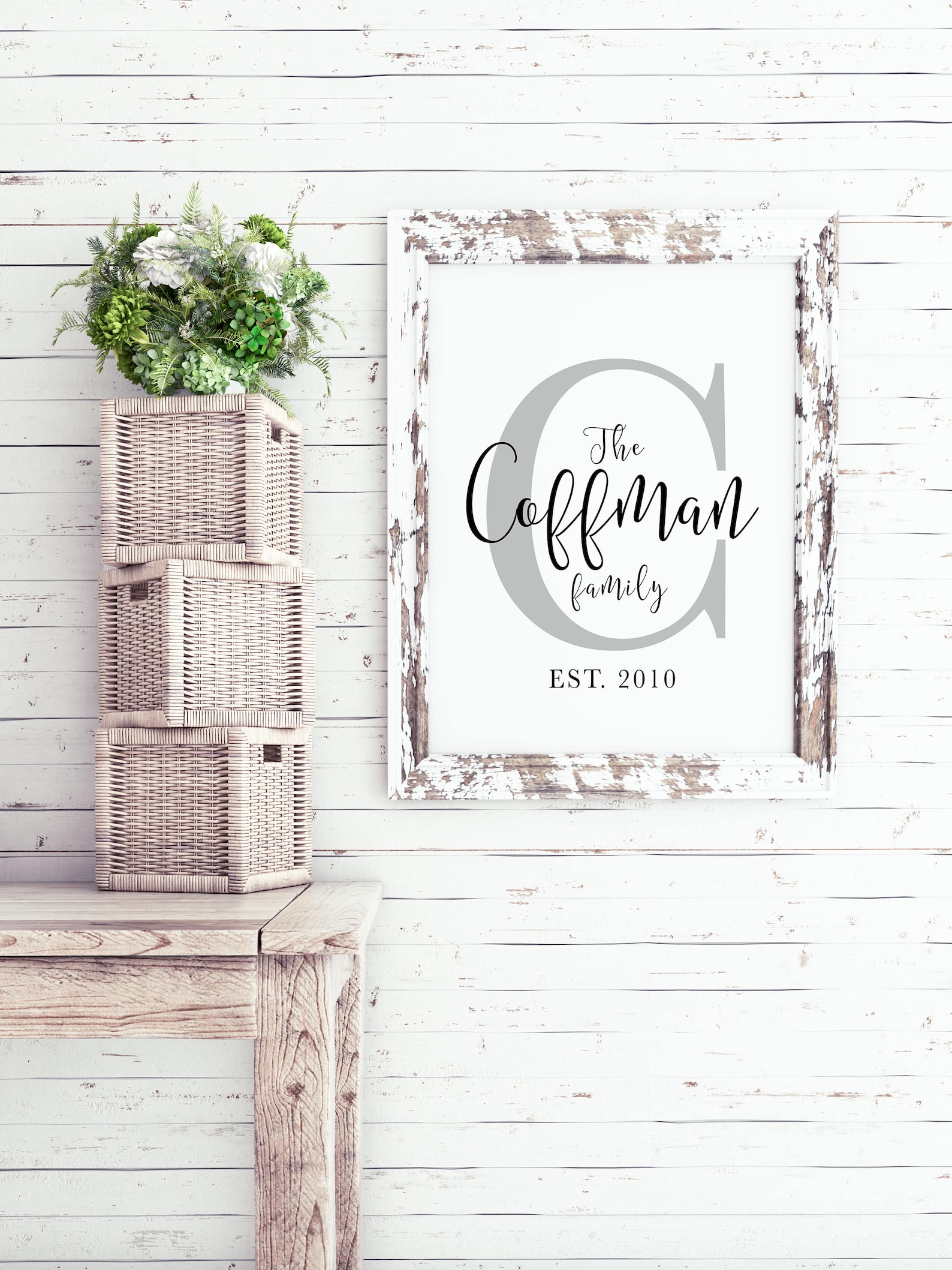 Custom Established Family Sign Last Name Sign Printable - Etsy
