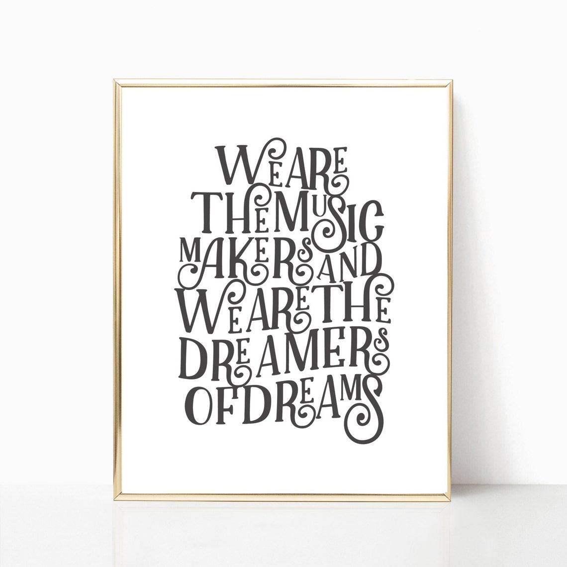 We Are the Music Makers Print, Willy Wonka Art, Printable, Art Print ...