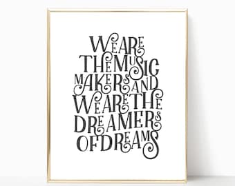We Are the Music Makers - Etsy