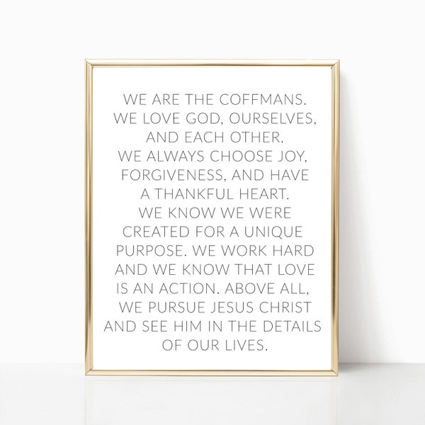 Family Values Sign - Etsy