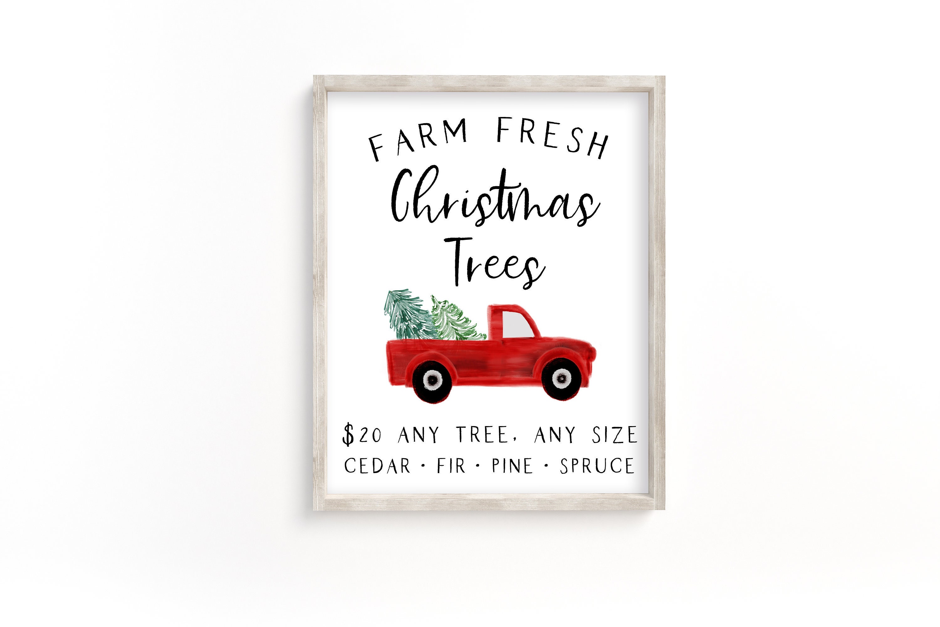 Farm Fresh Christmas Tree Printable Christmas Tree Print - Etsy