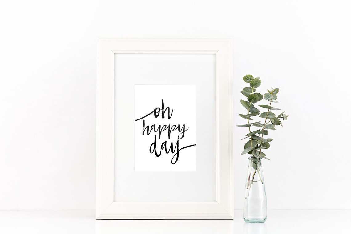 Oh Happy Day Printable, Wedding Decor, Oh Happy Day Sign, Oh Happy Day ...