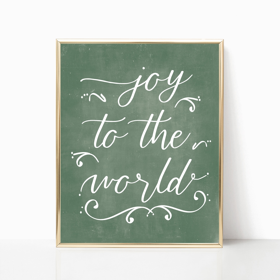 Joy to the World Christmas Printable, Holiday Decor, Sign, Christmas ...