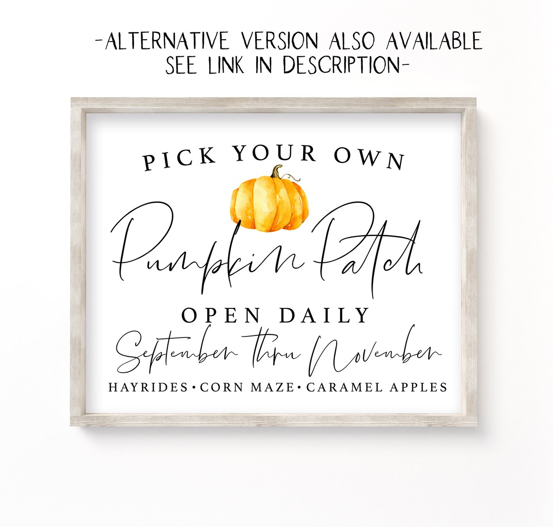 Personalized FAMILY Pumpkin Patch Printable Fall Printable | Etsy