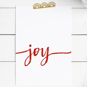 Joy Printable, Joy Print, Christmas Print, Wall Art, Christmas Sign ...
