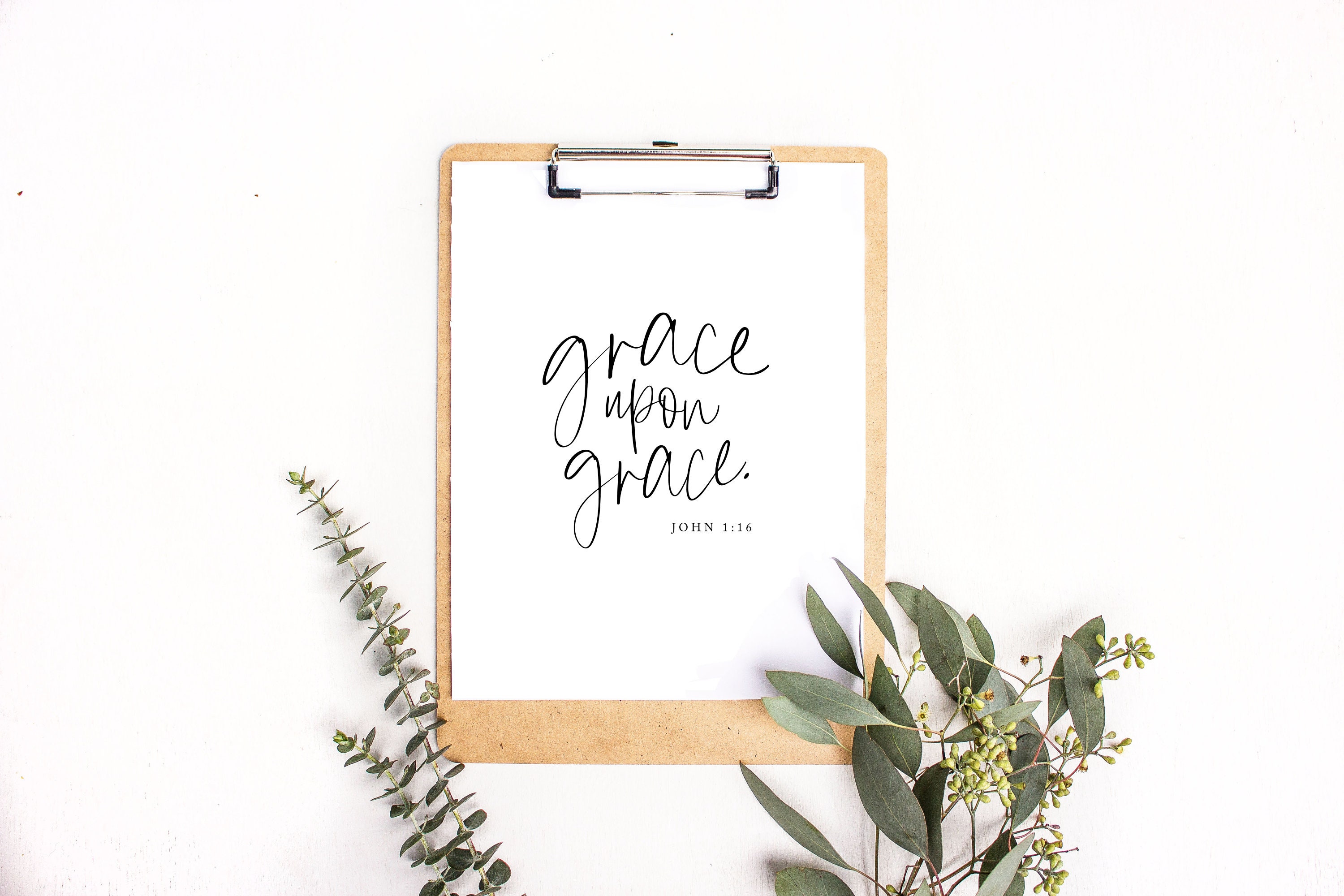Grace Upon Grace Printable Print Wall Art Sign Christian | Etsy