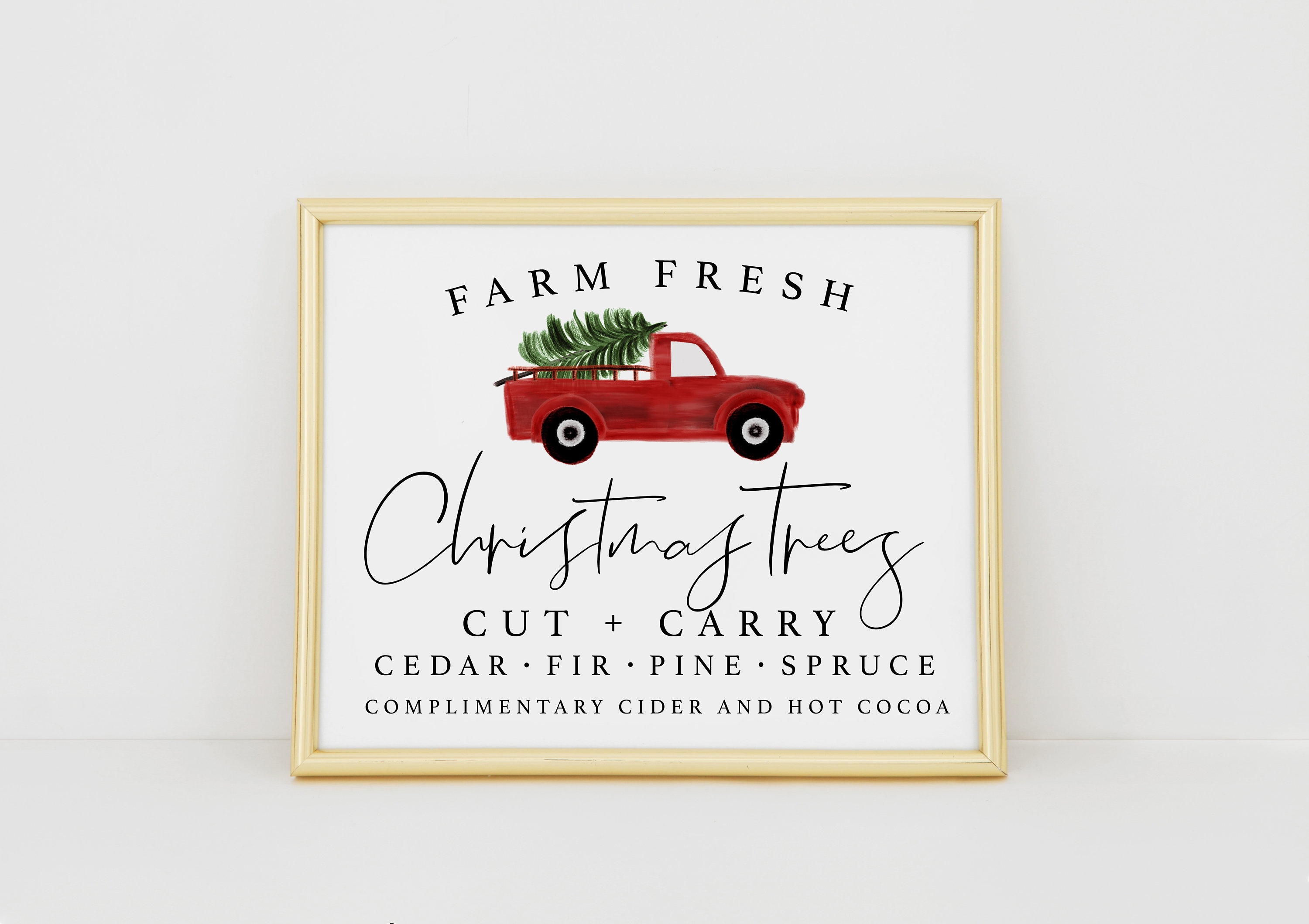 Farm Fresh Christmas Tree Printable Christmas Tree Print - Etsy