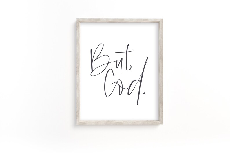 But God Printable Print but God Sign Christian Wall Art - Etsy