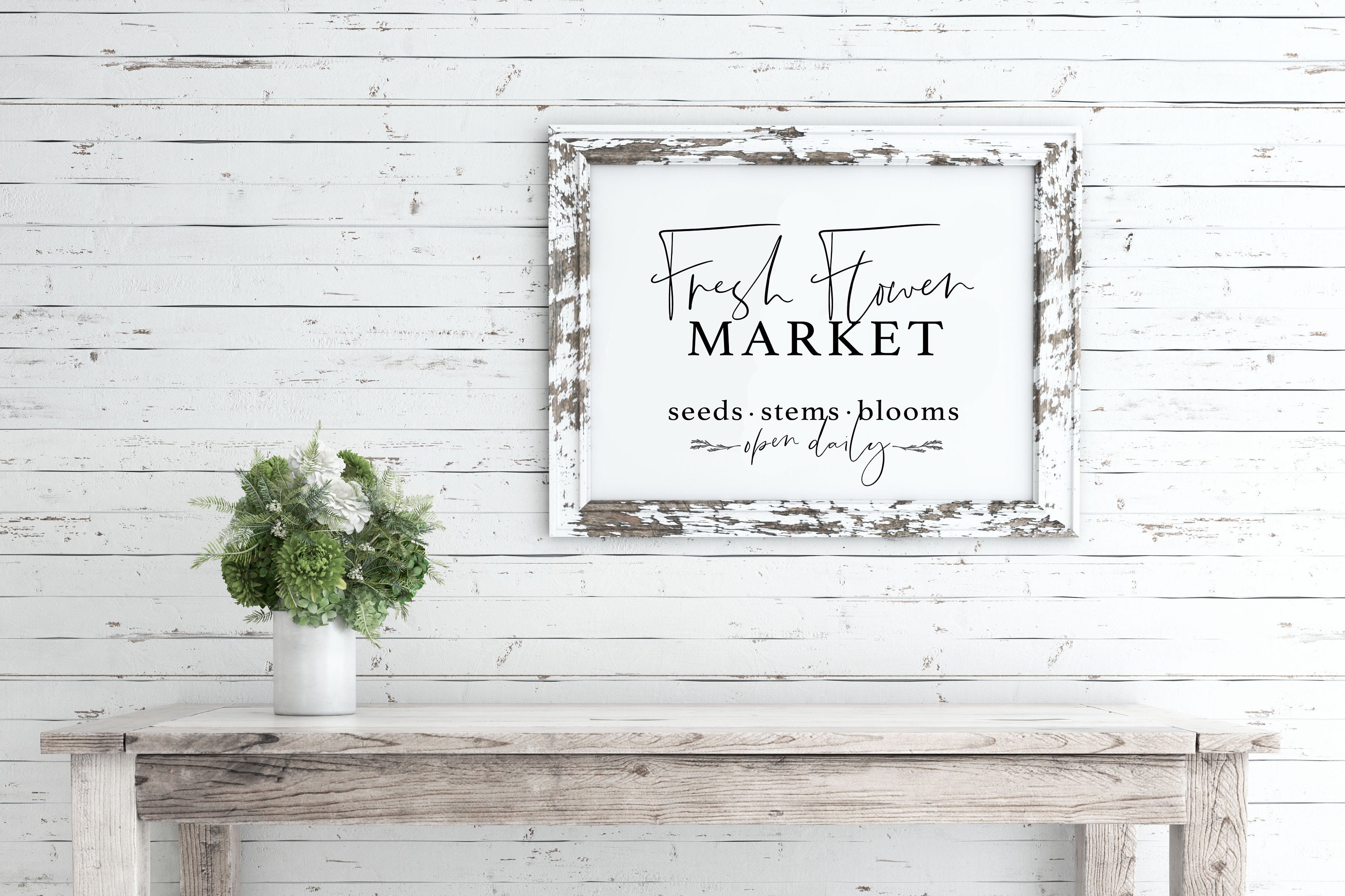 Fresh Flowers Market Printable, Flowers Market Sign, Fresh Flower Sign ...