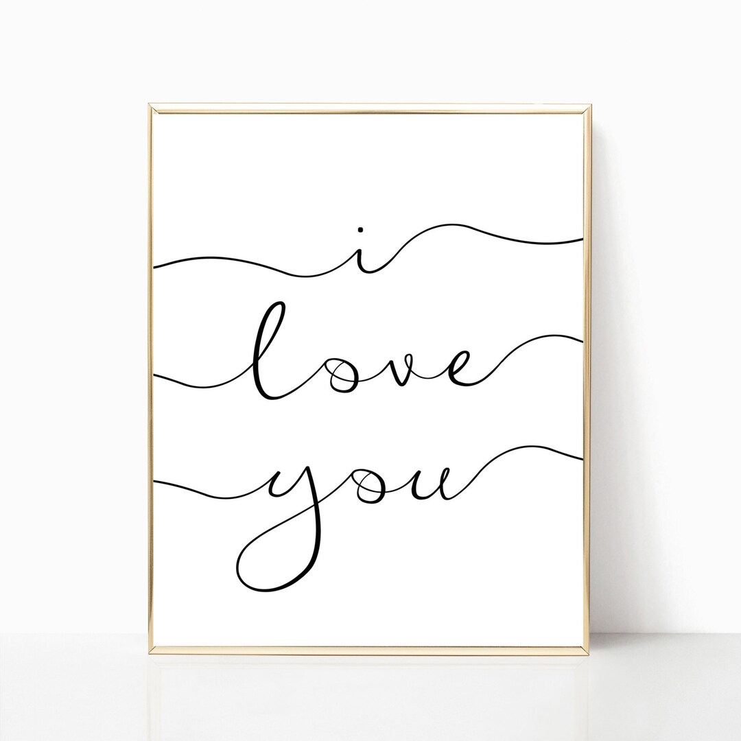 I Love You Print, Home Decor, Printable, Wall Art, Wall Decor, Nursery ...
