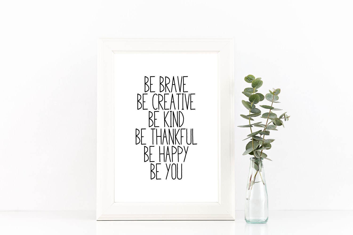 Be Brave Print Printable Art Nursery Print Nursery Art | Etsy