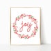 Joy Printable Joy Print Joy Sign Christmas Wall Decor Joy | Etsy