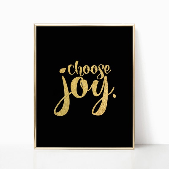 Choose Joy Print Printable Art Print Wall Print Watercolor | Etsy