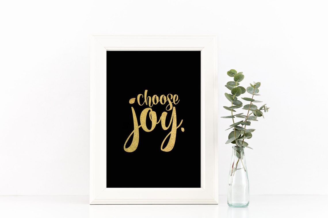 Choose Joy Print Printable Art Print Wall Print Watercolor | Etsy