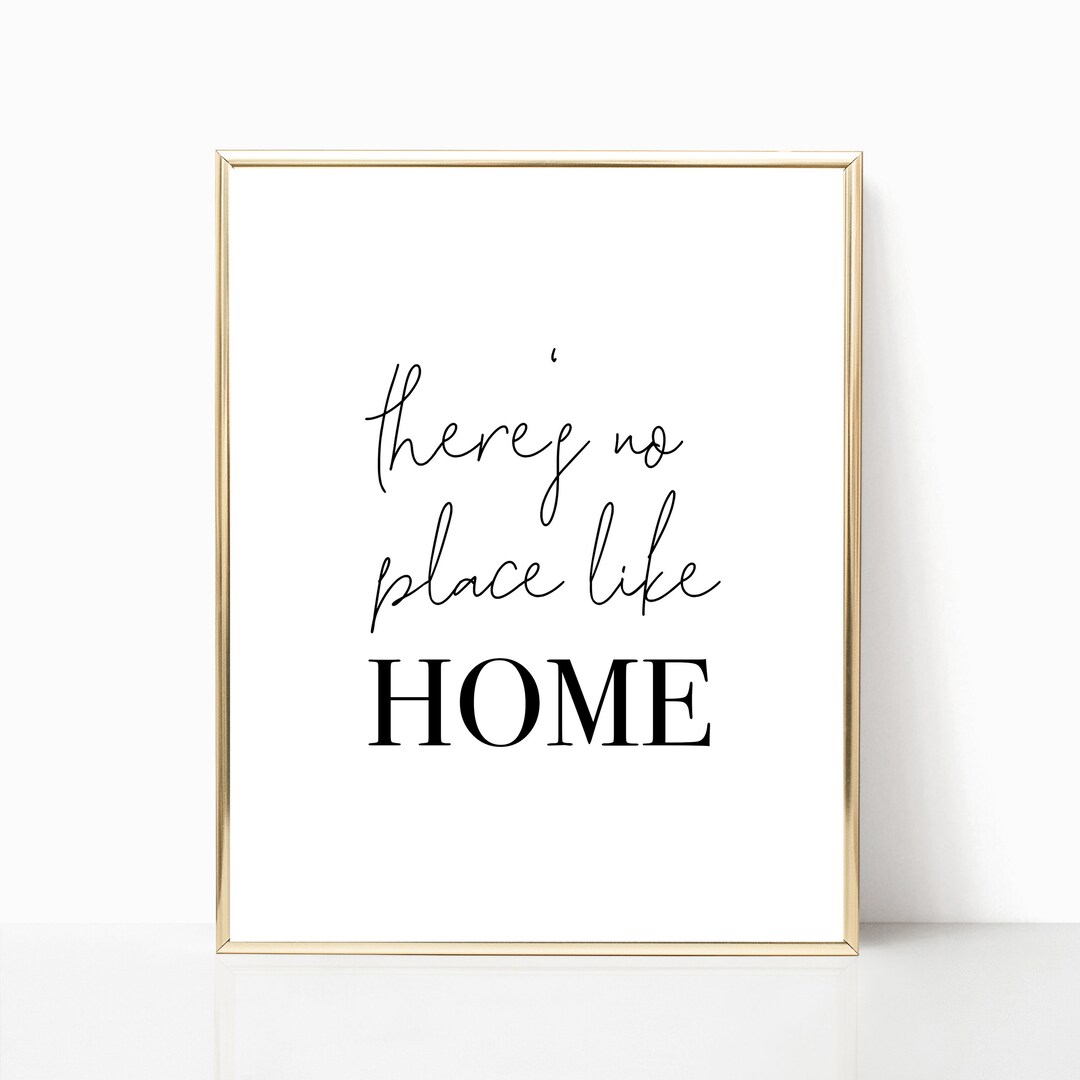 There's No Place Like Home Print, Printable, Wall Art, Printable Art ...