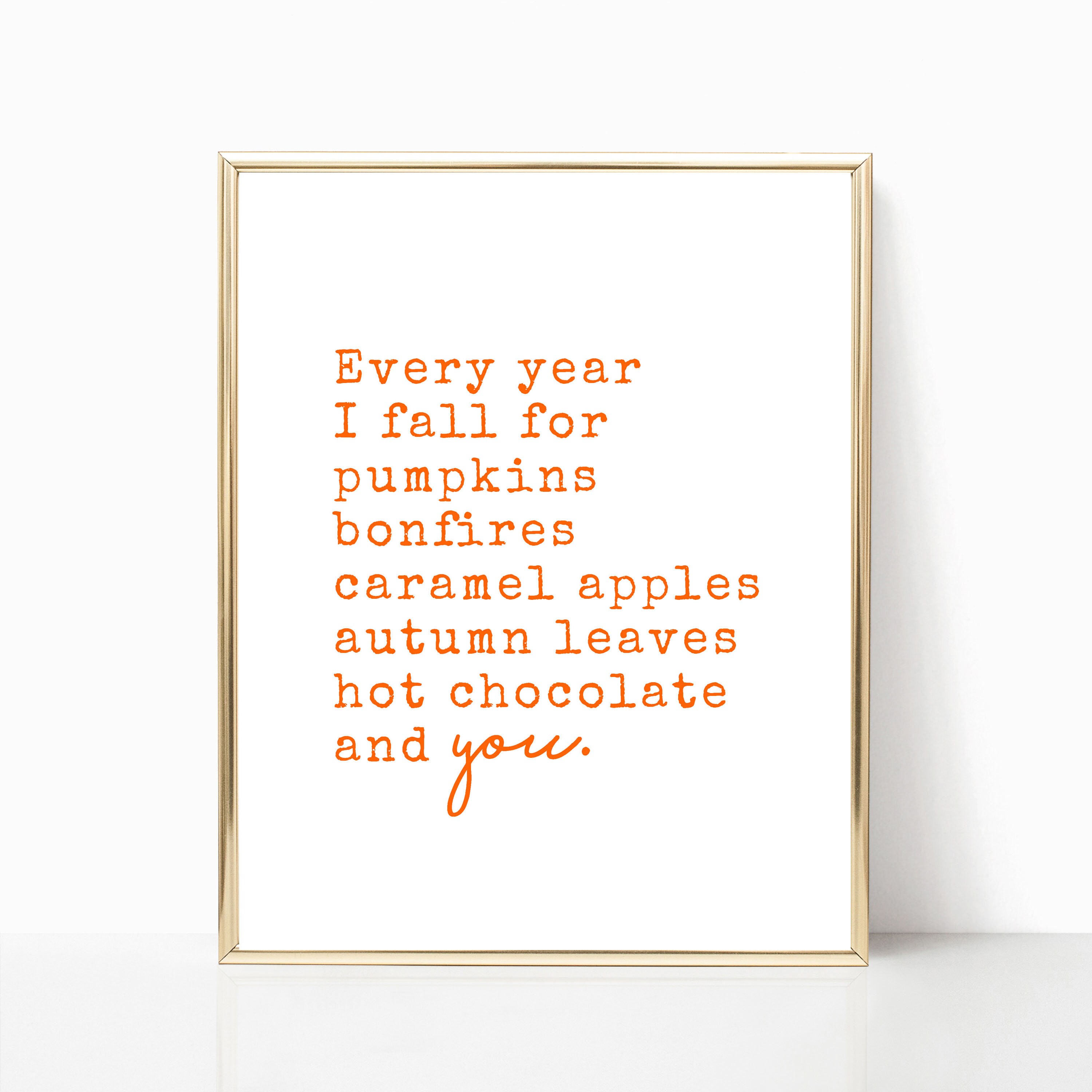 Fall printable Every year I fall for pumpkins printable fall | Etsy