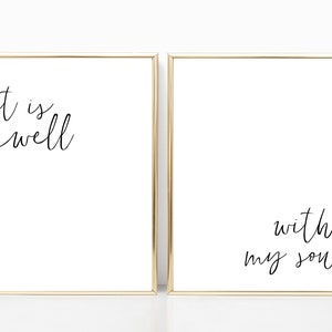 It is Well With My Soul Printable Set, Printable Art, Christian Wall ...