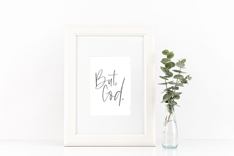 But God Printable Print but God Sign Christian Wall Art - Etsy
