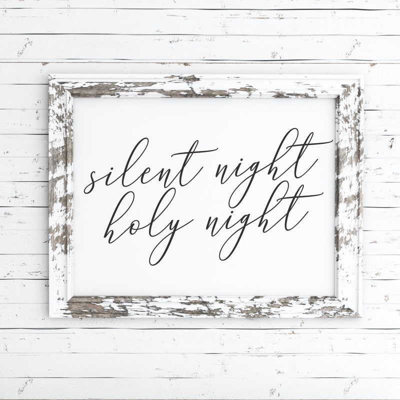 Silent Night Sign - Etsy