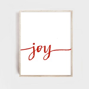 Joy Printable, Joy Print, Christmas Print, Wall Art, Christmas Sign ...