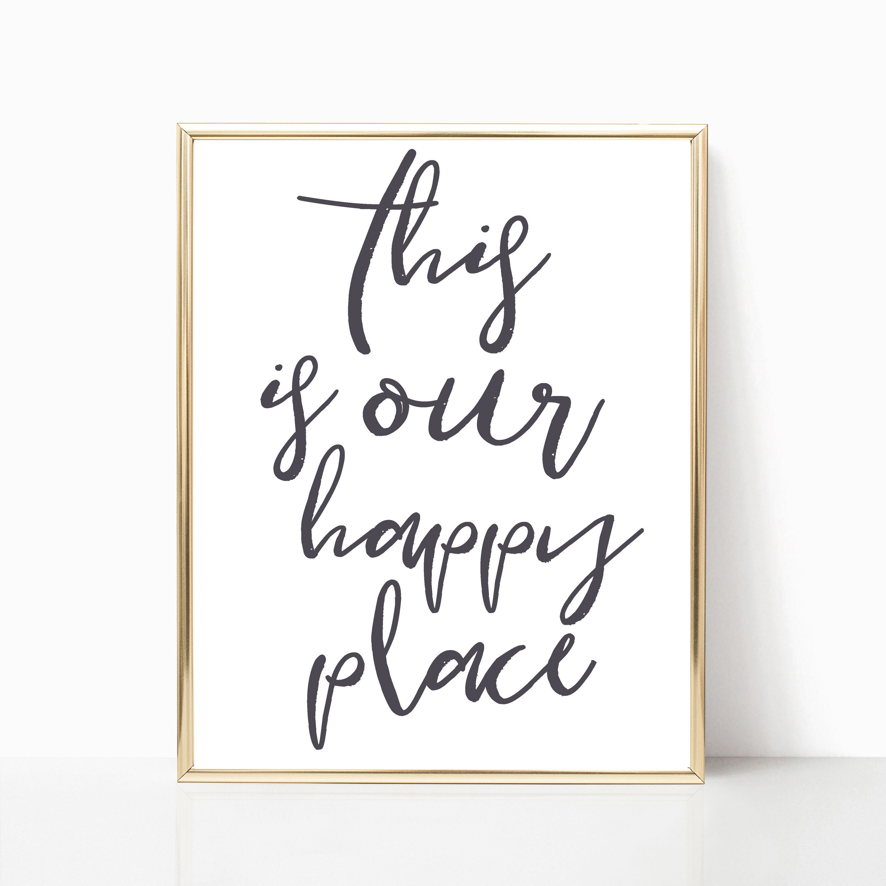 This is our happy place printable print sign home decor | Etsy