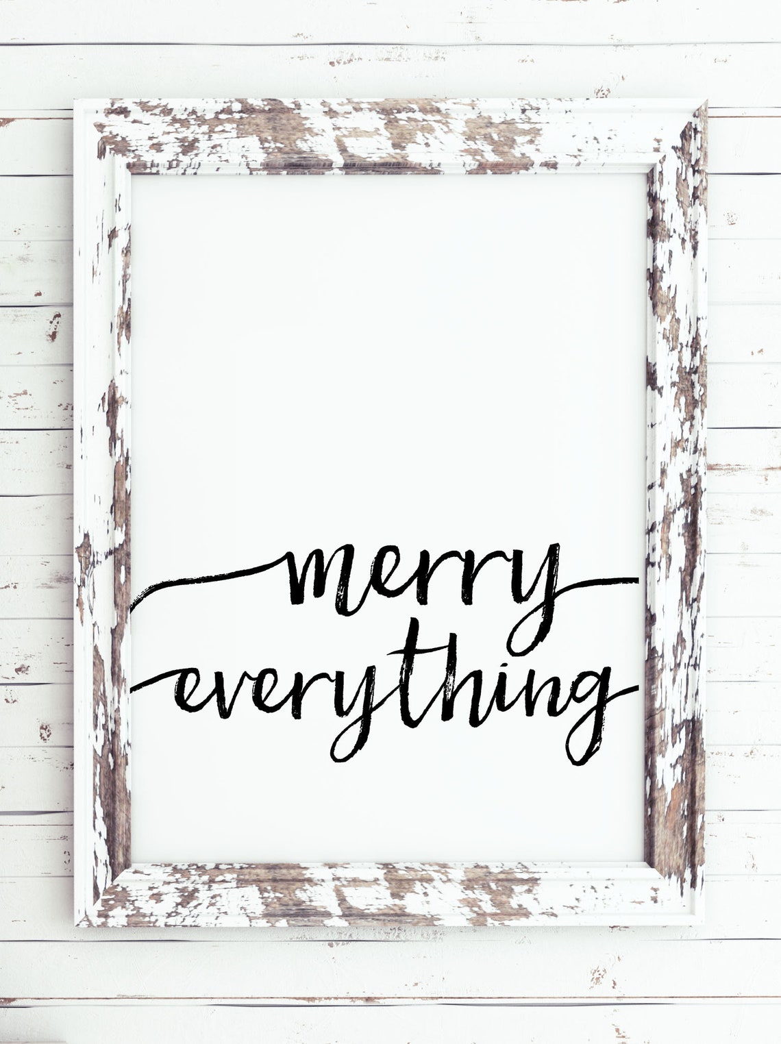 Merry Everything Printable, Christmas Printable, Christmas Print, Happy ...