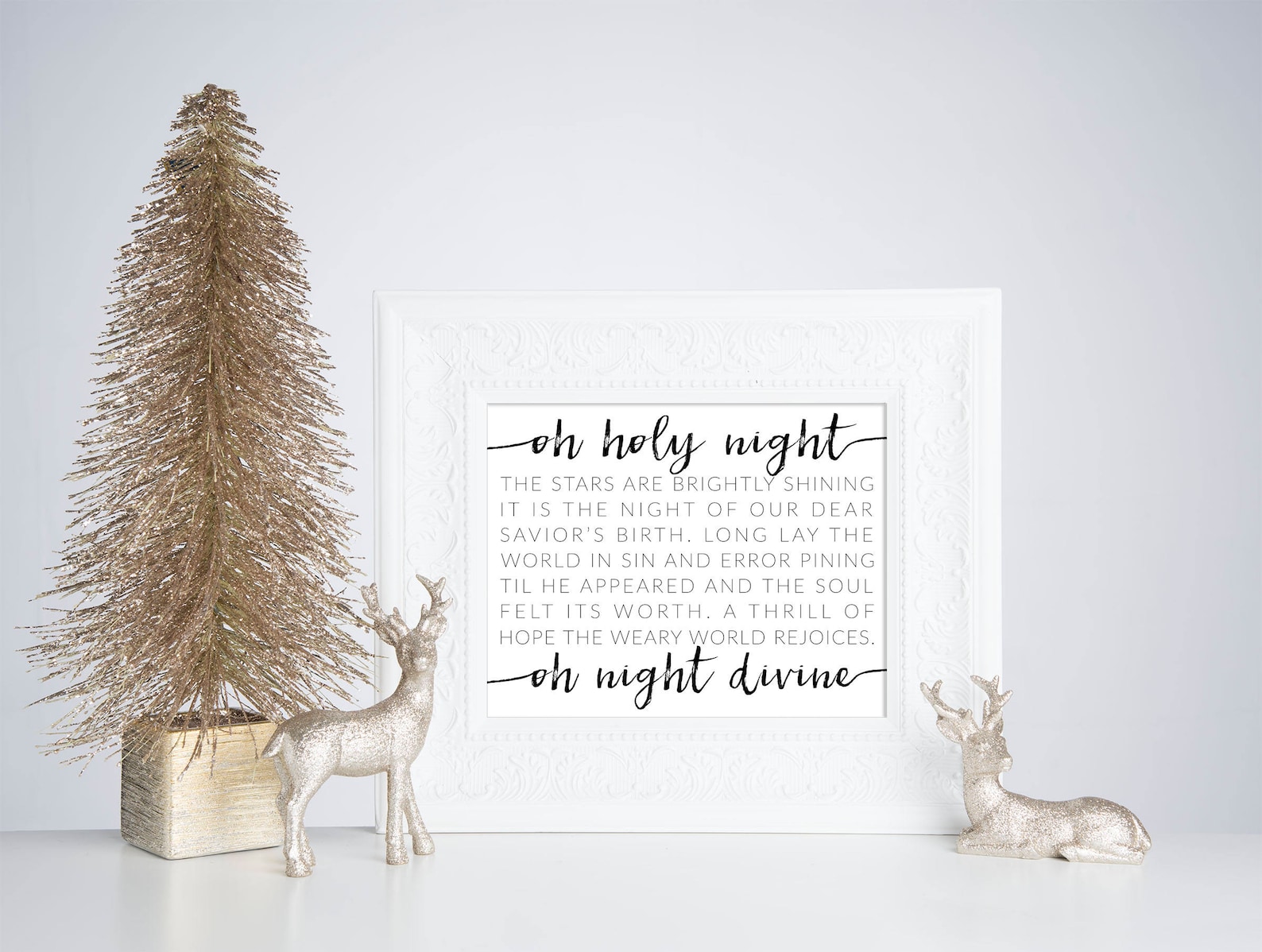 Oh Holy Night Printable Oh Holy Night Print Decor Christmas | Etsy