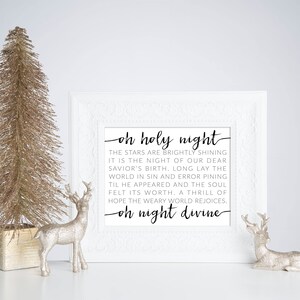 Oh Holy Night Printable, Oh Holy Night Print, Decor, Christmas Print ...