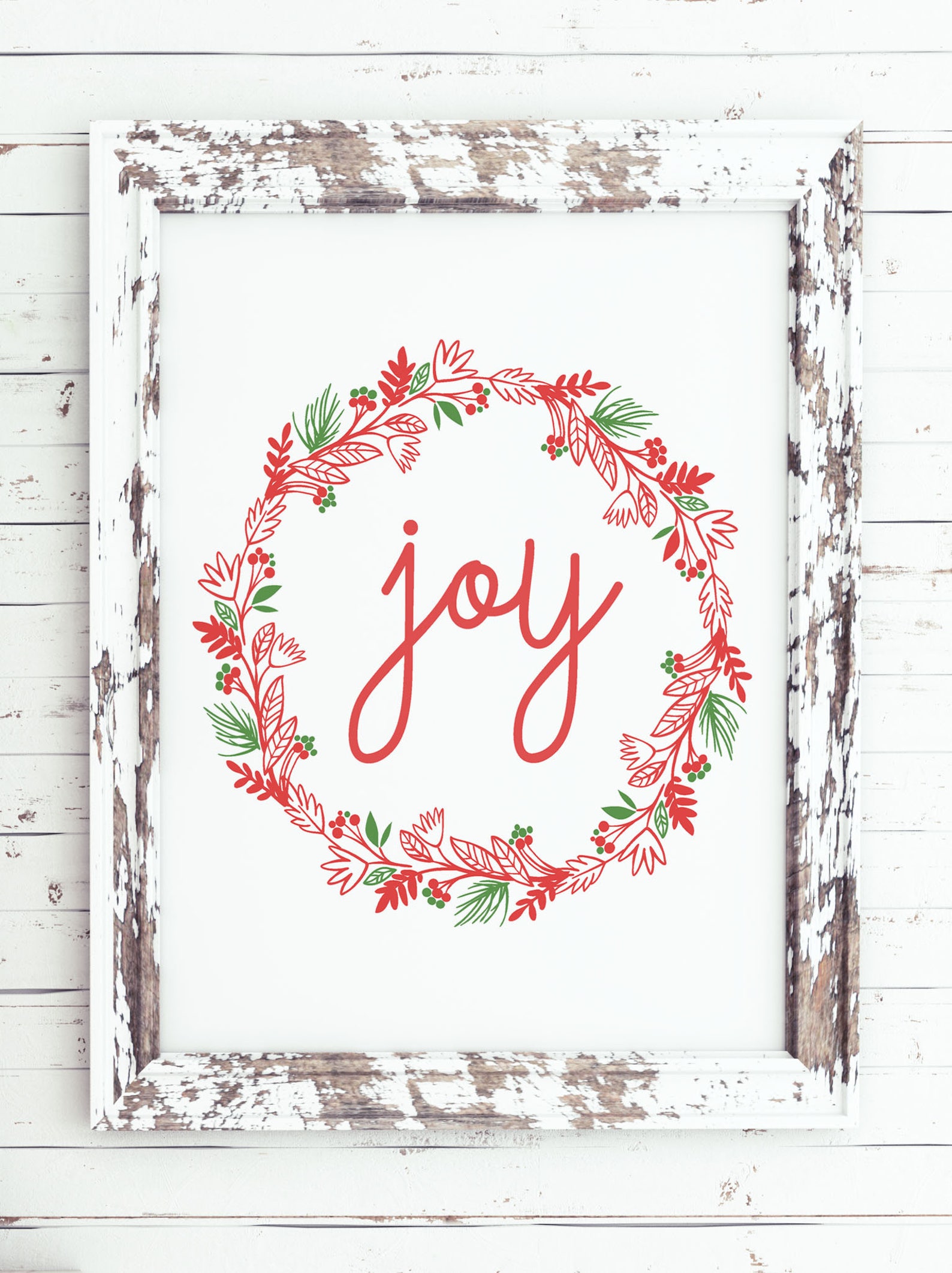 Joy Printable Joy Print Joy Sign Christmas Wall Decor Joy | Etsy