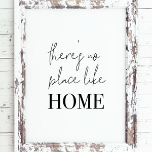 There's No Place Like Home Print, Printable, Wall Art, Printable Art ...