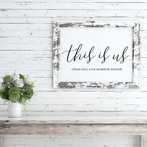 This is Us Family Name Printable, This is Us Custom Sign, This is Us ...