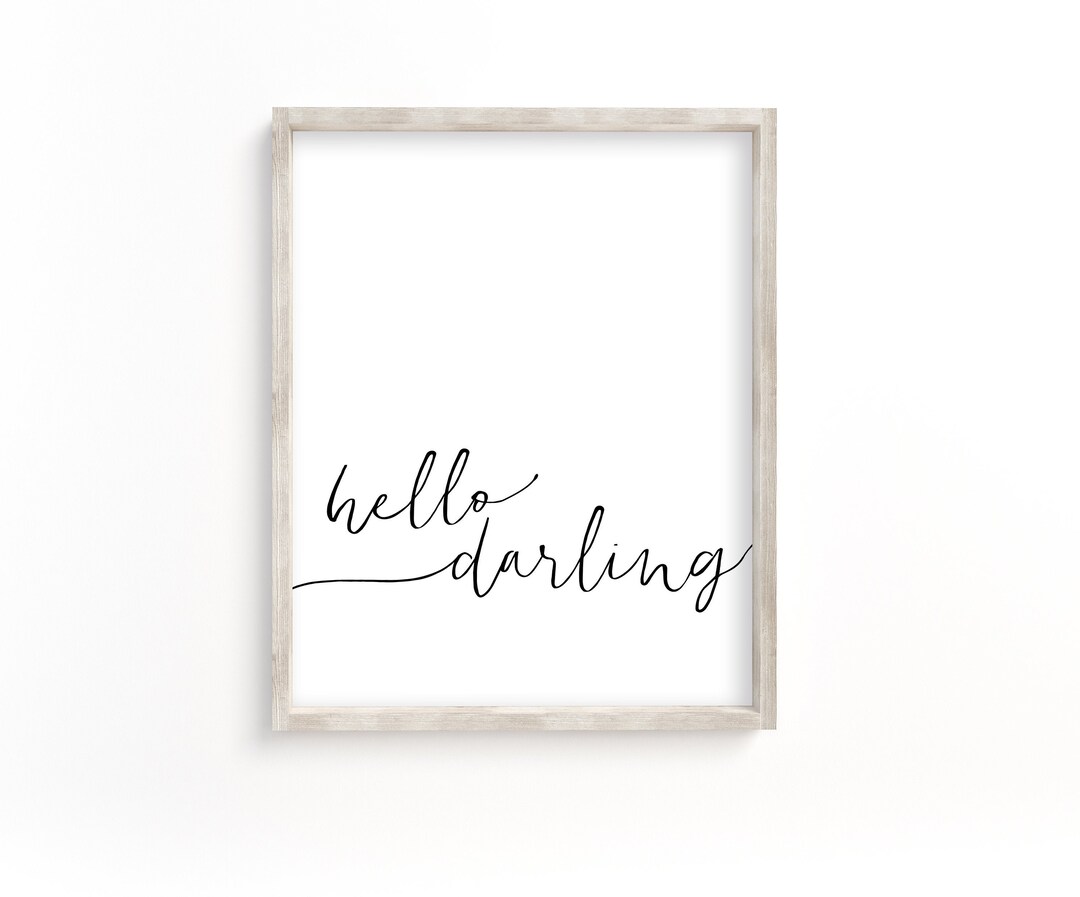 Hello Darling Printable, Nursery Decor, Printable Decor, Nursery Wall ...