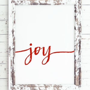 Joy Printable, Joy Print, Christmas Print, Wall Art, Christmas Sign ...