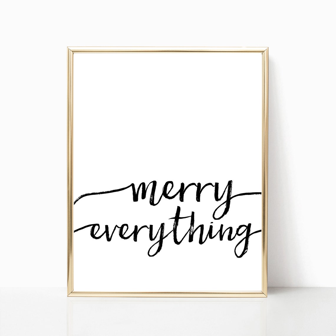 Merry Everything Printable, Christmas Printable, Christmas Print, Happy ...