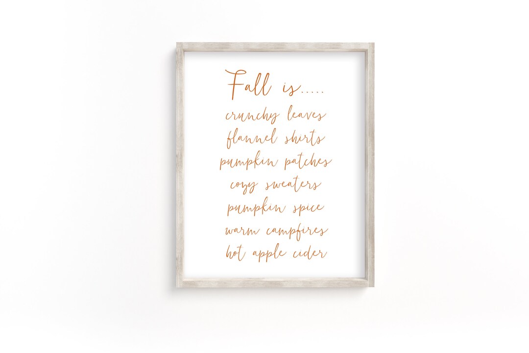 Fall Printable, Autumn Printable, Fall Wall Art, Fall Decor, Autumn ...