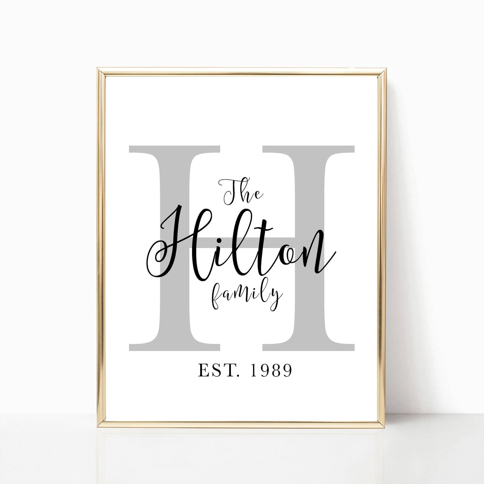 Custom Established Family Sign Last Name Sign Printable - Etsy