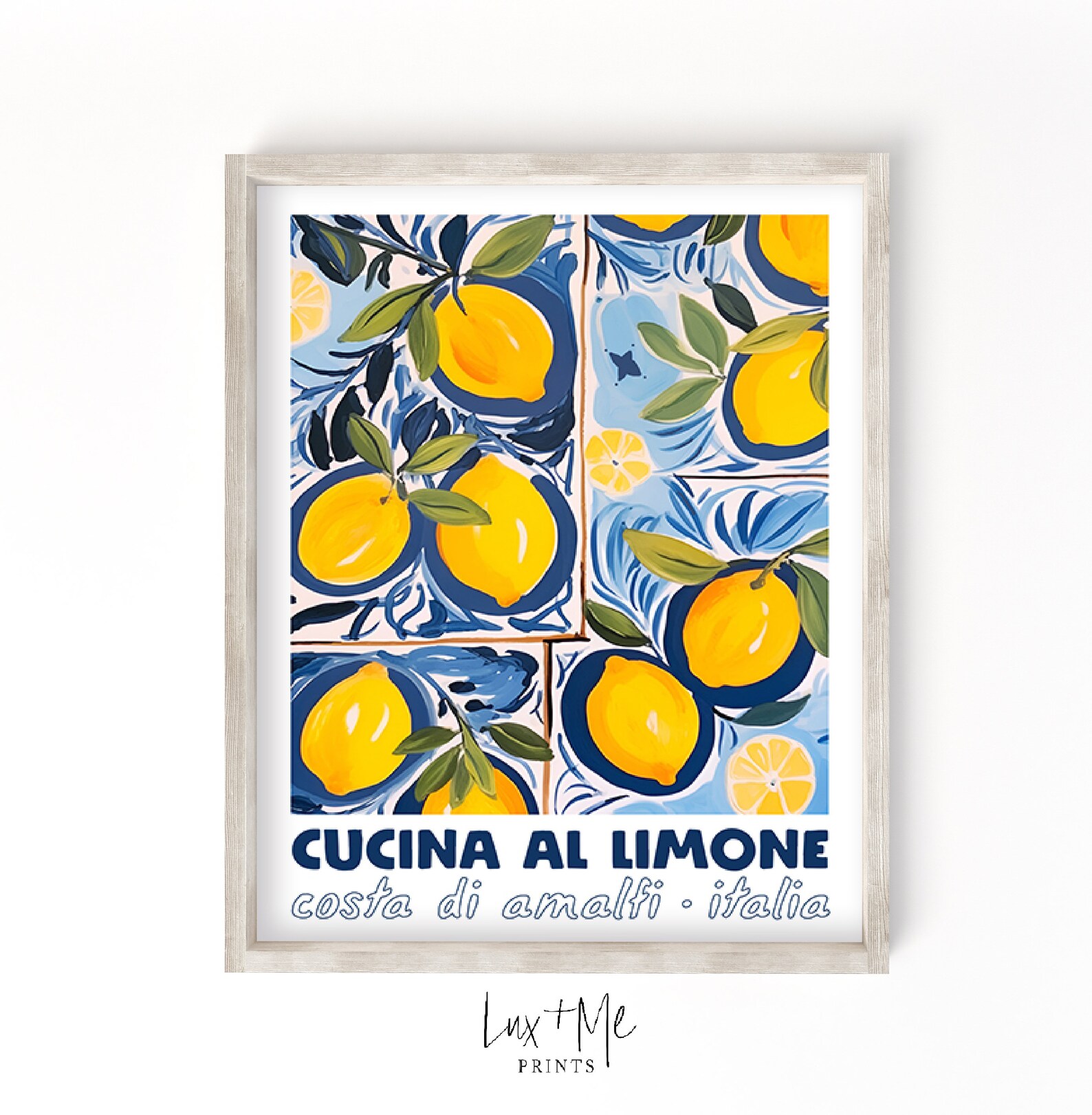 Lemon Italy Printable, Kitchen Wall Art, Amalfi Printable, Set of 3 ...