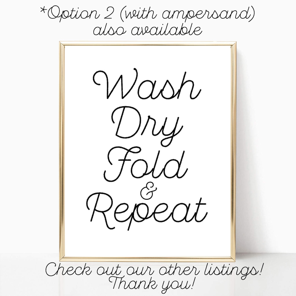 Laundry Room Sign Wash Dry Fold Repeat Printable Printable - Etsy