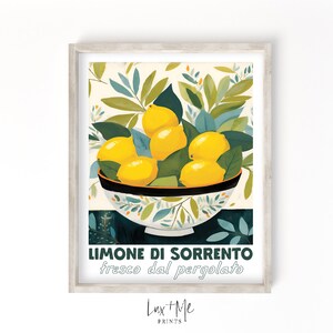 Lemon Italy Printable, Kitchen Wall Art, Amalfi Printable, Set of 3 ...