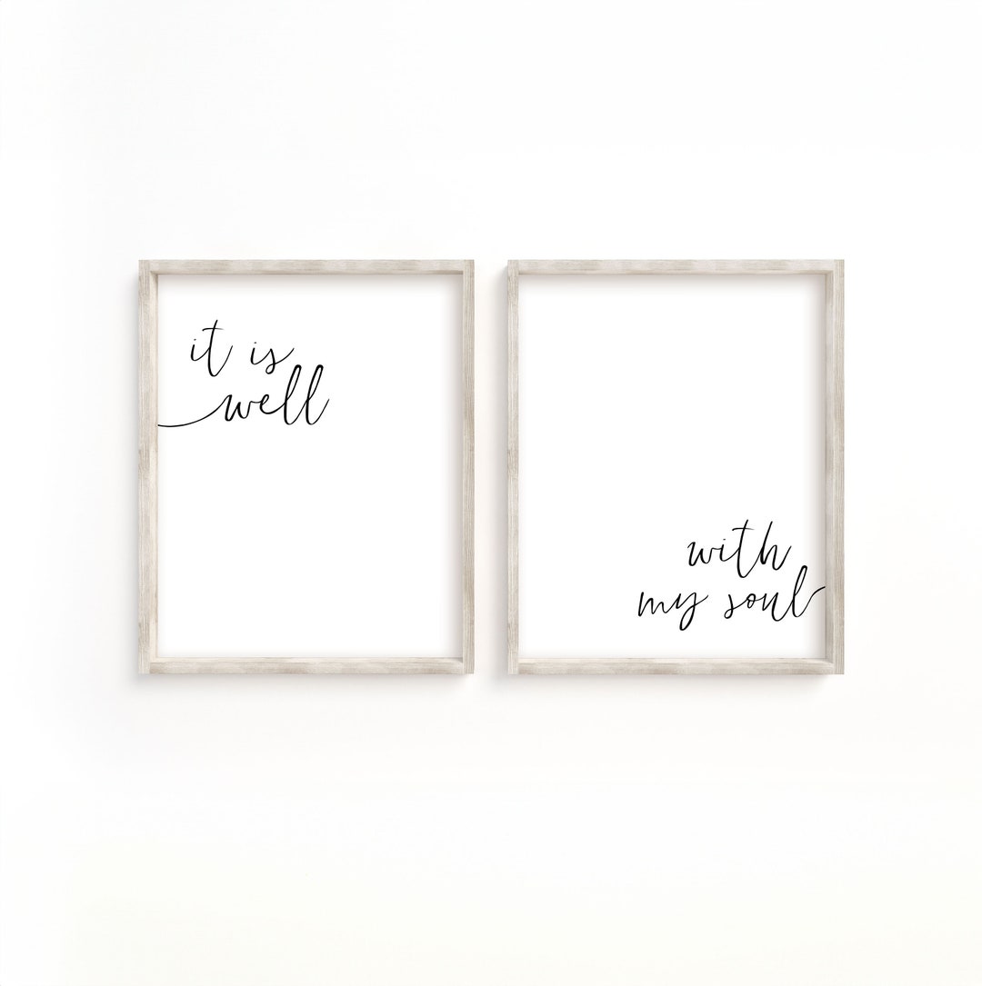 It is Well With My Soul Printable Set, Printable Art, Christian Wall ...