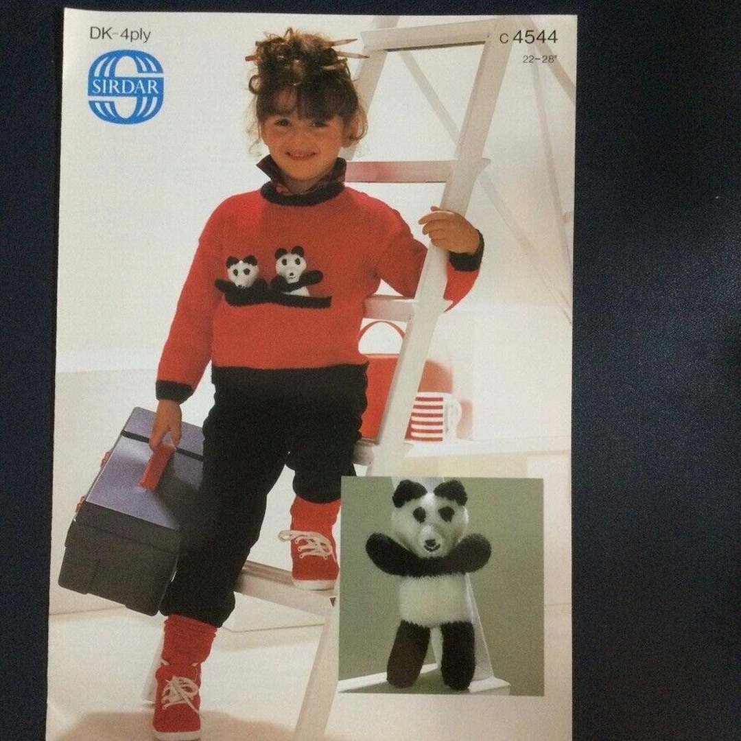 Sirdar 4544 Vintage Knitting Pattern Jumper Childrens Girls 22/28 ...