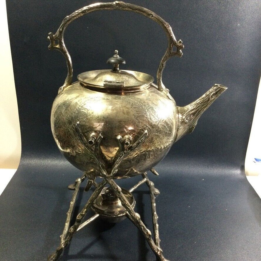 Victorian Spirit Kettle Silver Plate on Stand With Burner Complete - Etsy