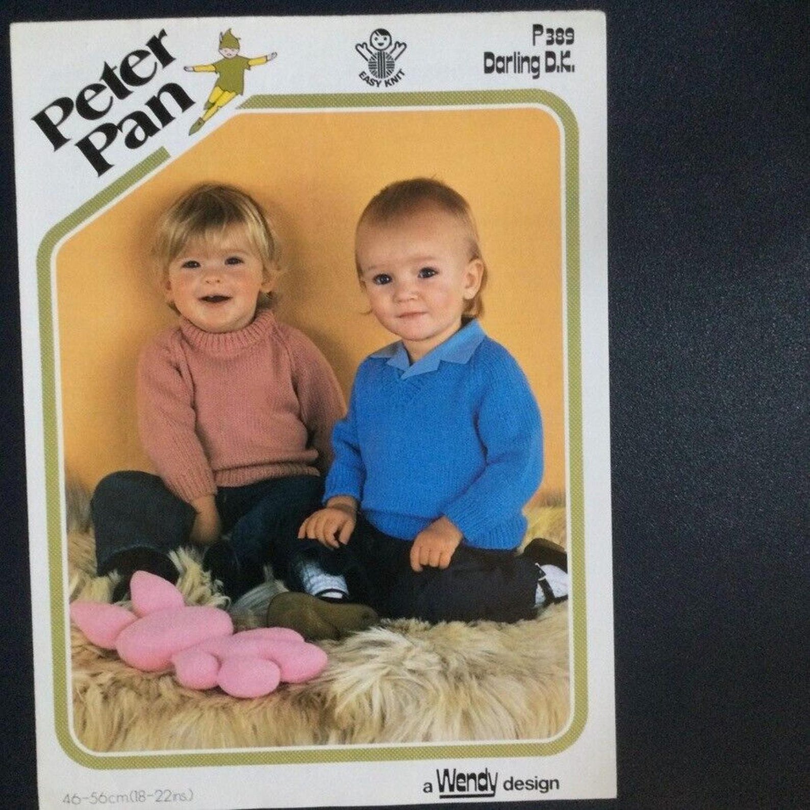 Peter Pan P389 Child's Sweater Vintage Knitting Pattern 46-56cm - Etsy