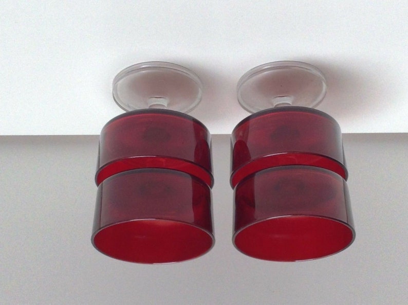 4 X Retro Luminarc French Ruby Red Glass Dessert Dishes - Etsy