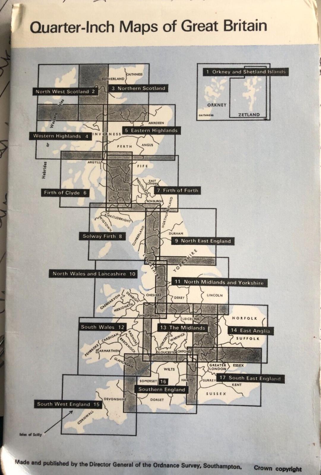 Ordnance Survey Quarter Inch Map Sheet 17 South East England - Etsy