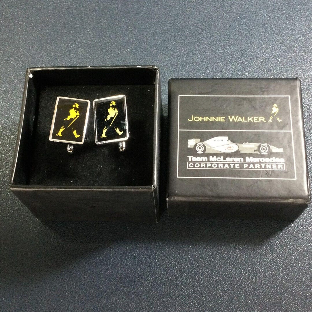 Johnnie Walker Team Mclaren Mercedes F1 Cufflinks Genuine Rare Ltd ...