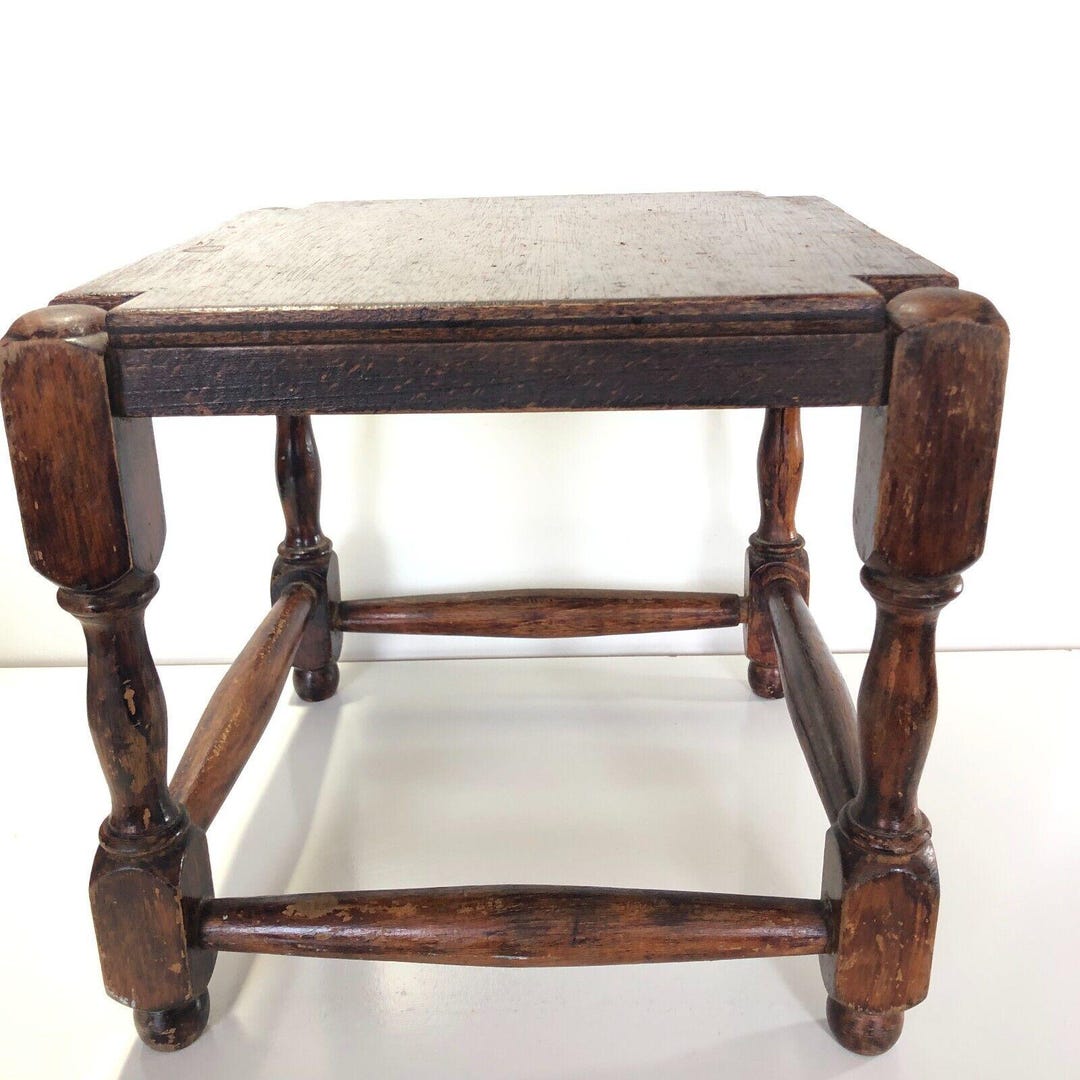 English Antique 19th Century Oak Coffin Joint Stool - Etsy